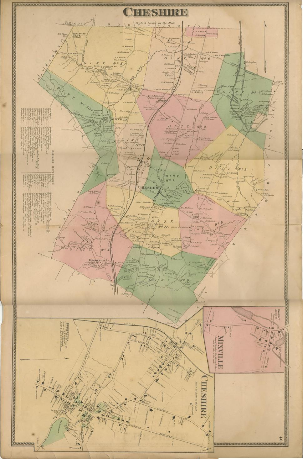 F.W. Beers Map of Cheshire, 1868 – Cheshirepedia